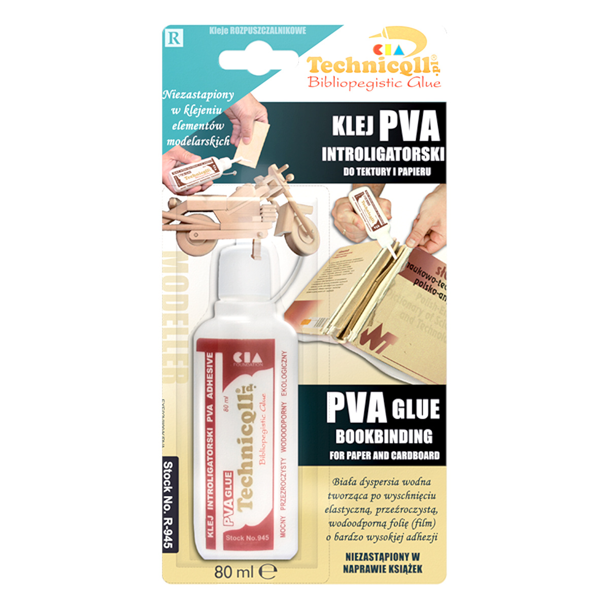 Technicqll Klej PVA Introligatorski 80ml • autokosmetyki • AutoChemia.pl