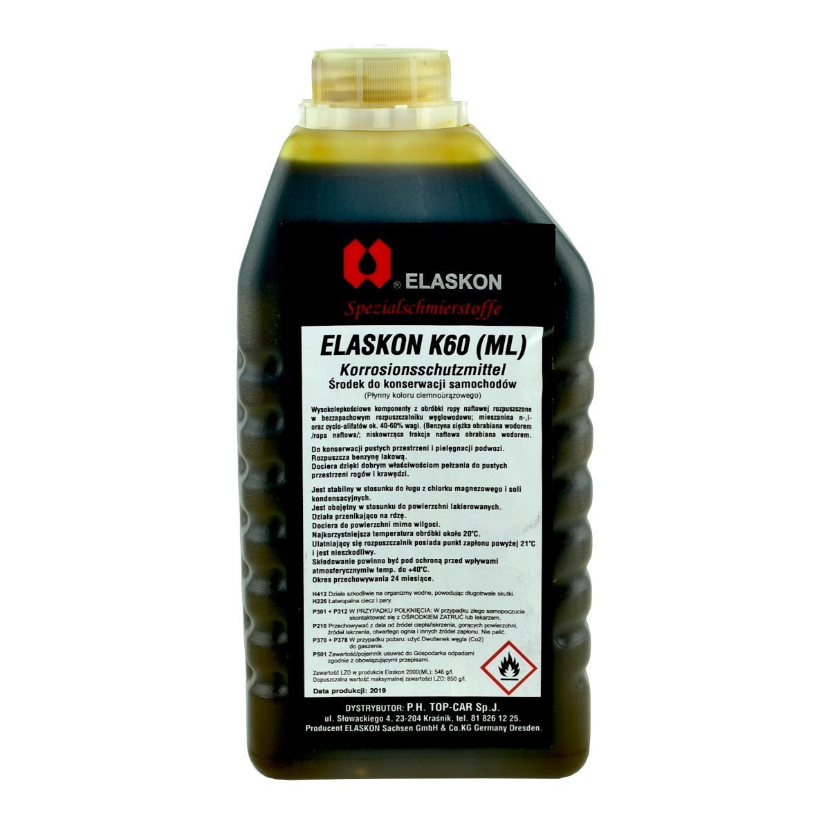 Elaskon K60 ciemny preparat do konserwacji samochodu 1L • autokosmetyki ...