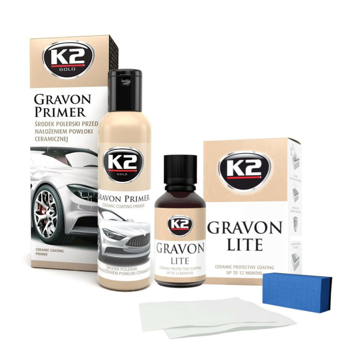 Zestaw: K2 Gravon Lite 50ml+ Gravon Primer 140g • autokosmetyki ...